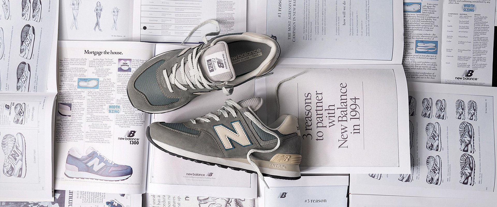 New Balance 574 History Class - Grey - Trainers - Mens Shoes