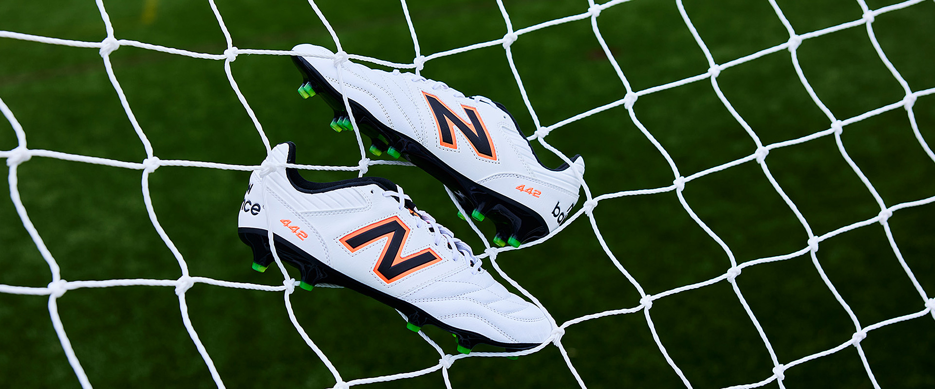 New Balance 442 Pro FG - White/Black/Dragonfly - Mens Boots | Pro ...