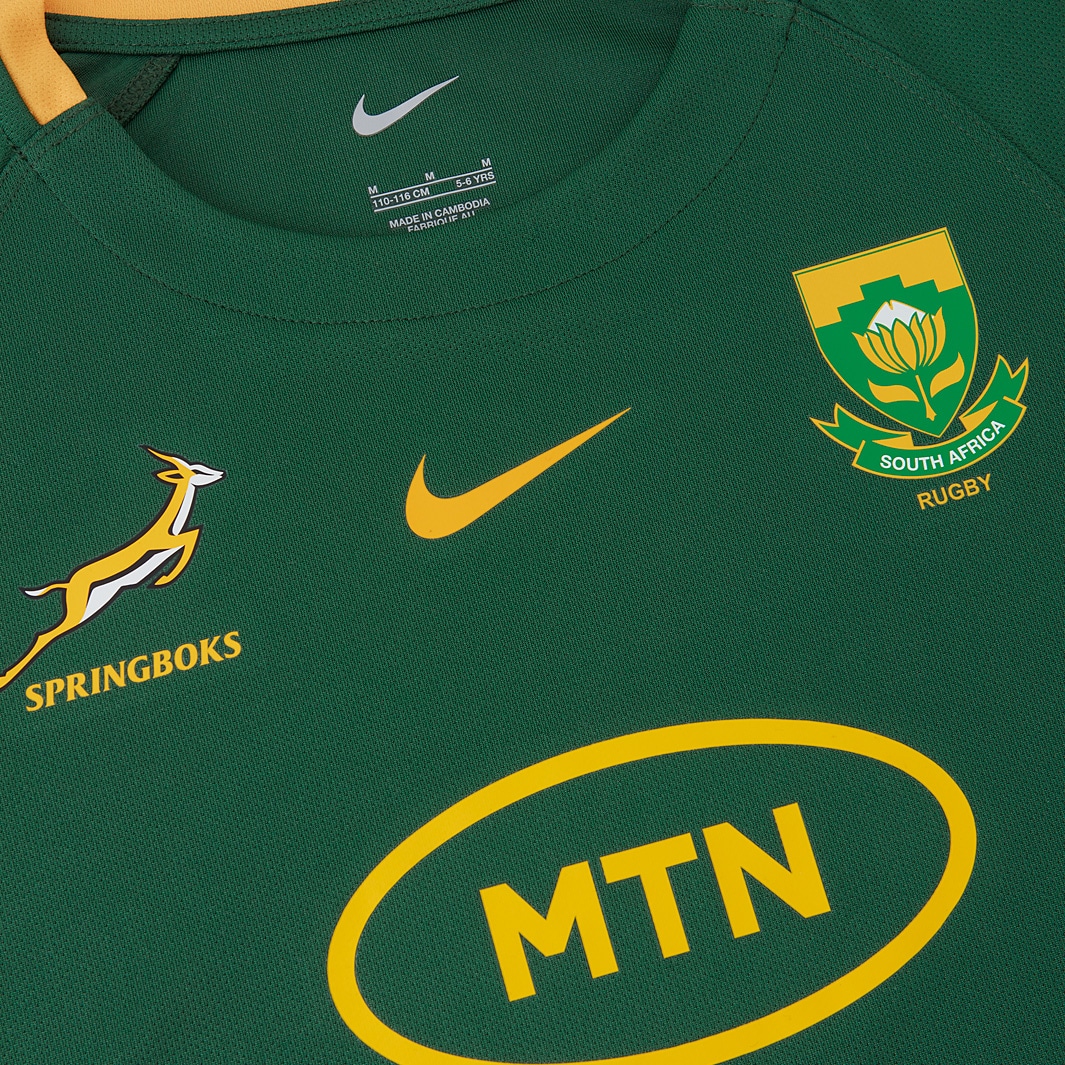Nike Springboks Junior 23/24 Stadium Home Kit - Gorge Green - Boys ...