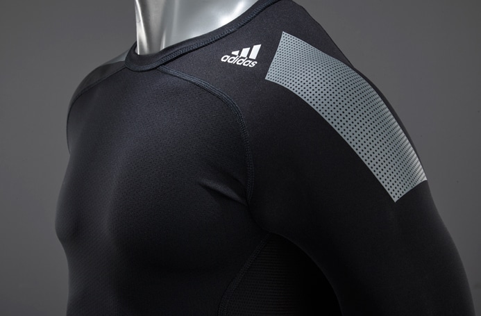 Mens Base Layer - adidas AIS TechFit Cool 3/4Top - Black - S20424 | Pro ...