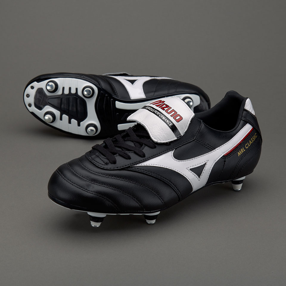 Mizuno Morelia Classic SI - Mens Boots - Soft Ground - Black/White/ Red