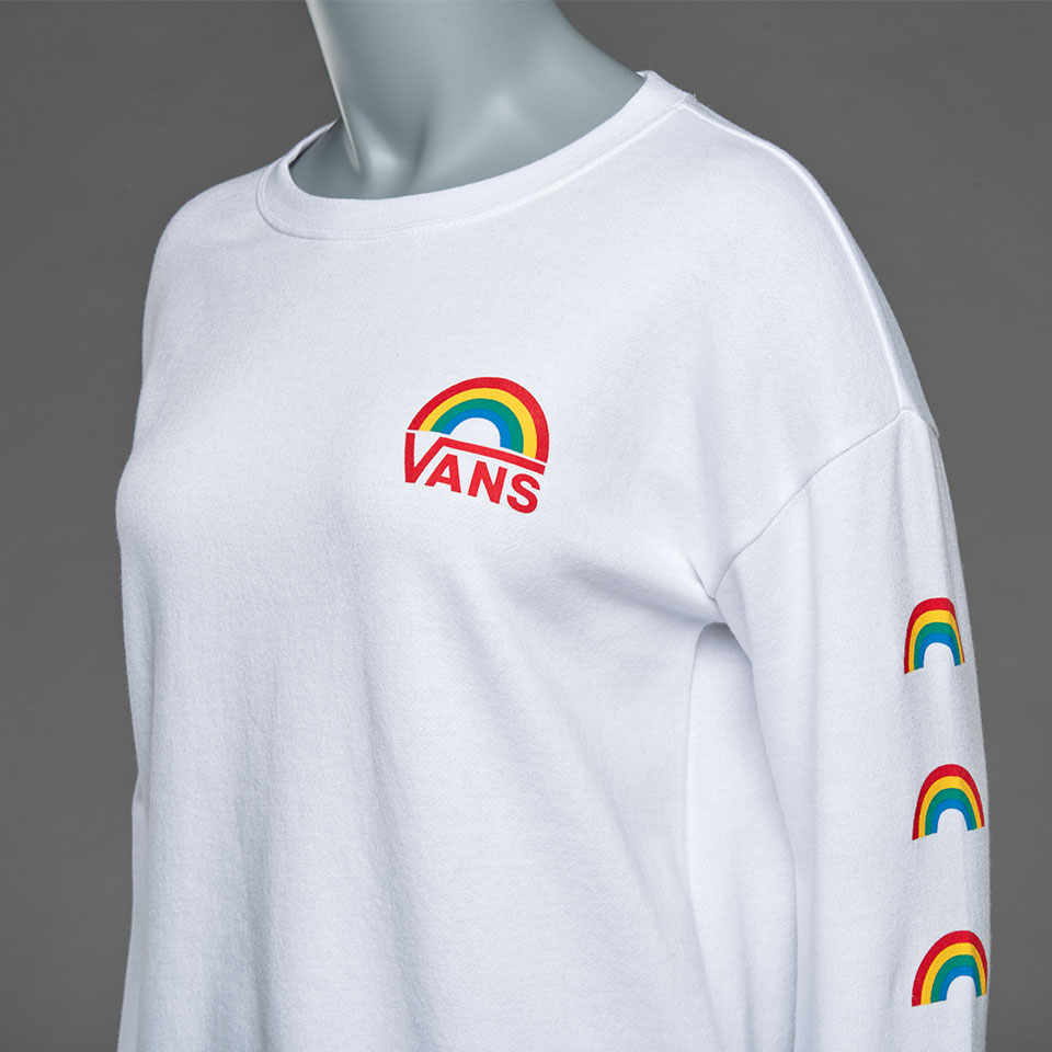 Womens Clothing - Vans - Smiles Crew - White - VA31O5WHT