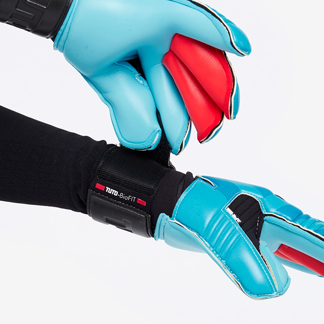 Tuto Maximus Junior Aqua Shield - Junior GK Gloves - Rollfinger - Cyan ...