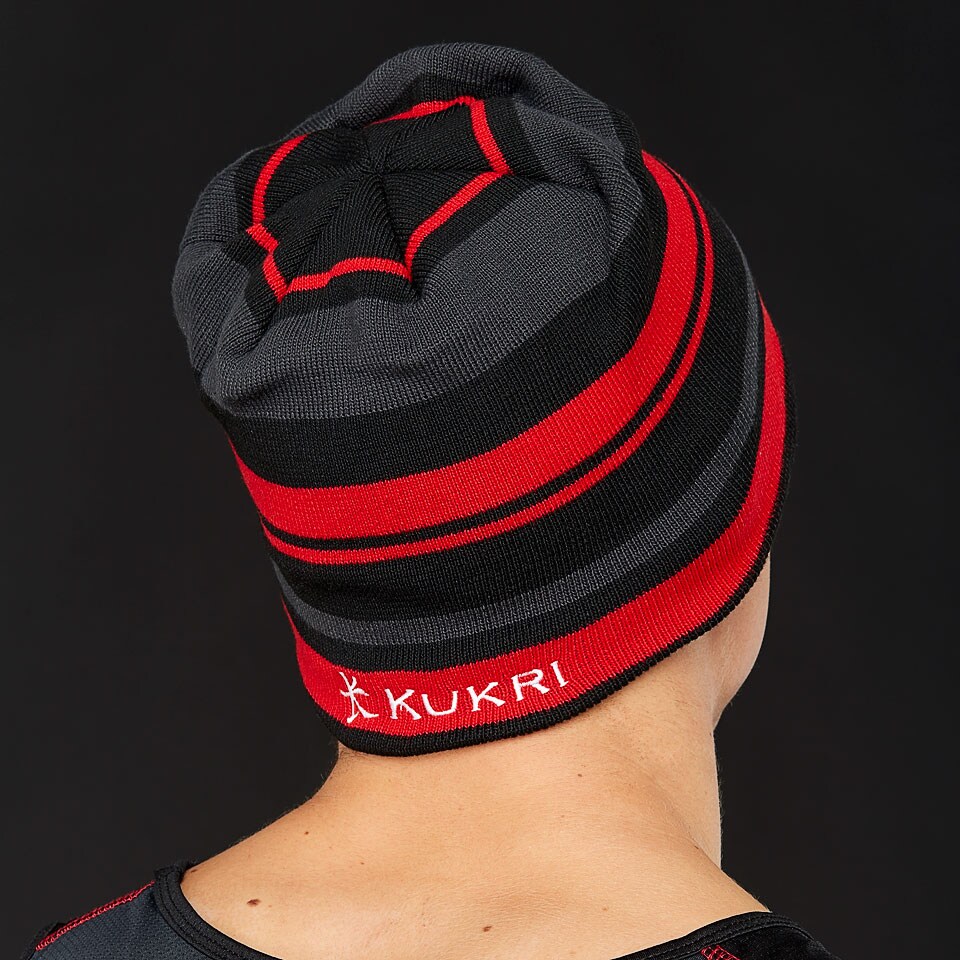 Kukri Ulster 17/18 Beanie - Red/Black/Charcoal - Mens Replica - Hats