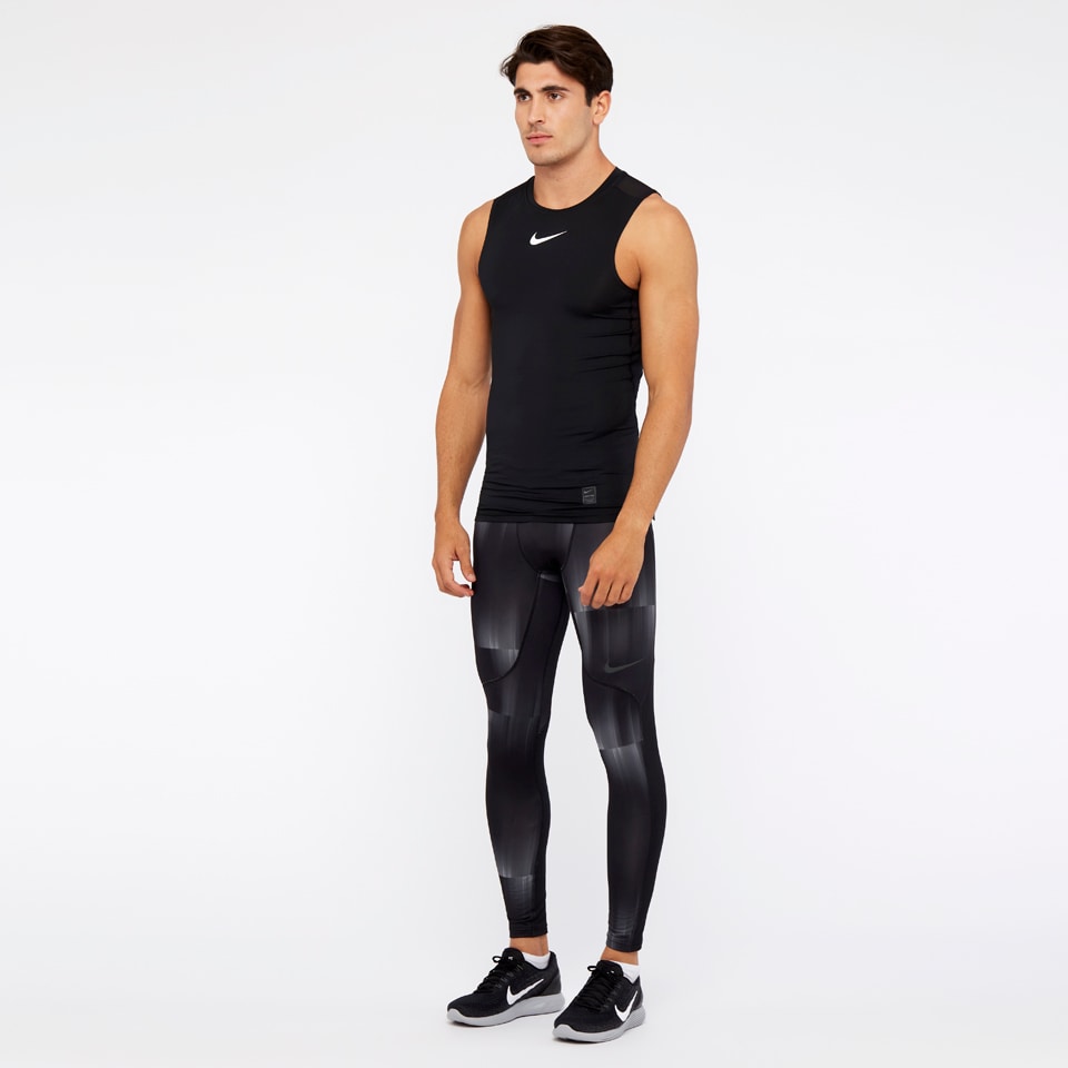 Nike Pro Hyperwarm Tights - Black/Cool Grey - Mens Clothing - 838018-010