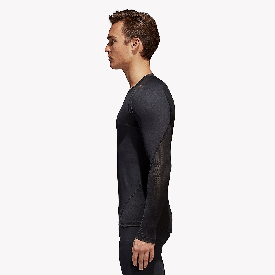 adidas Alpha Skin Sport Long Sleeve Tee - Black - Mens Base Layer ...