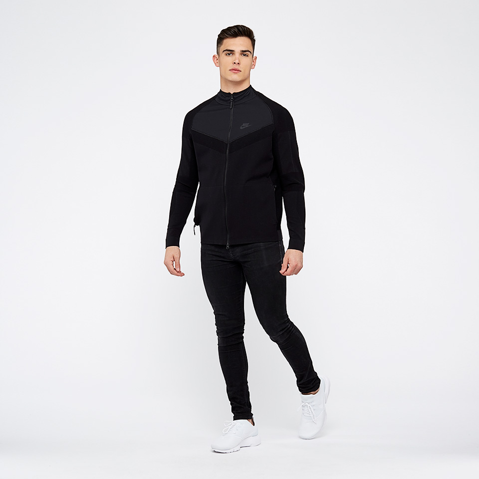 Mens Clothing - Nike Sportswear Tech Knit Jacket - Black - 886150-010