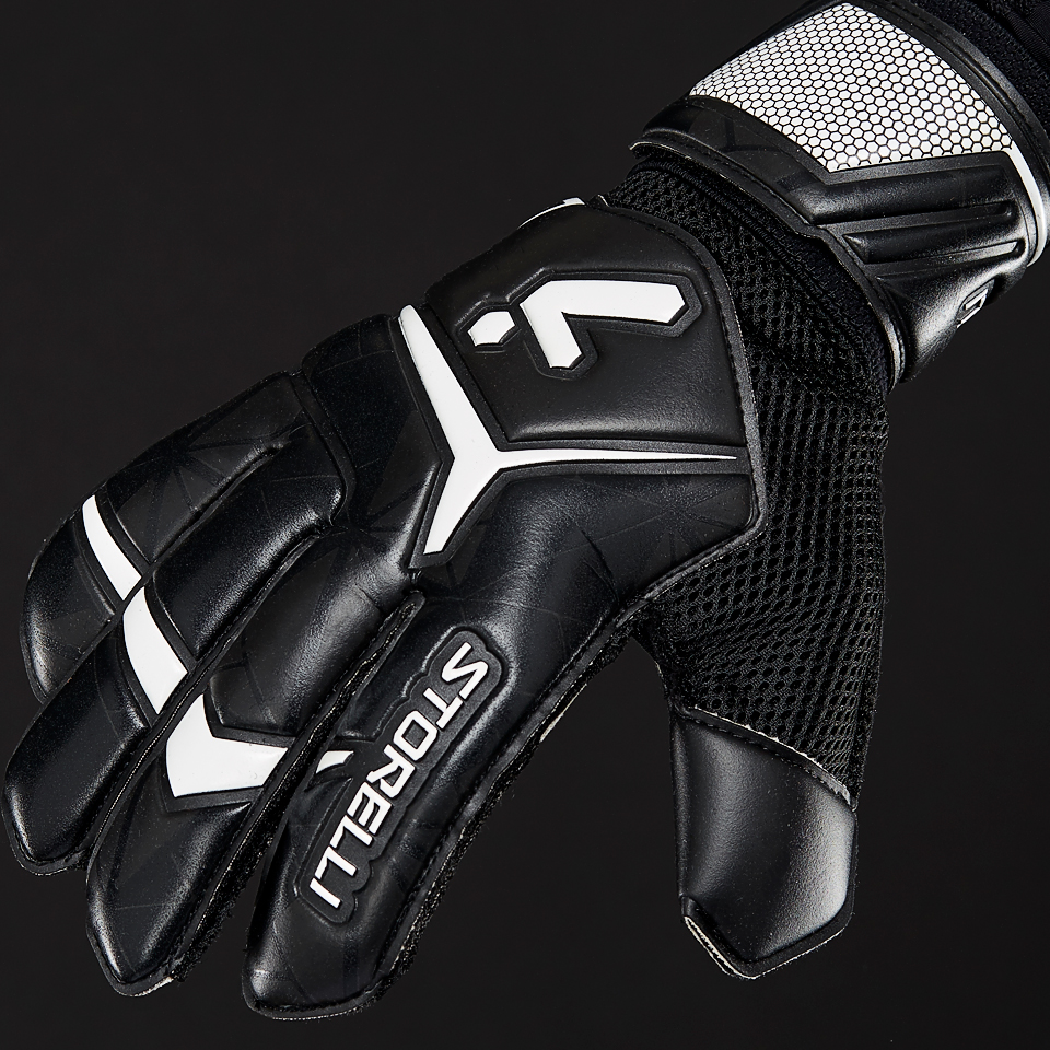 Storelli Gladiator Gloves 2.0 Elite NS - Black/White - Mens GK Gloves ...