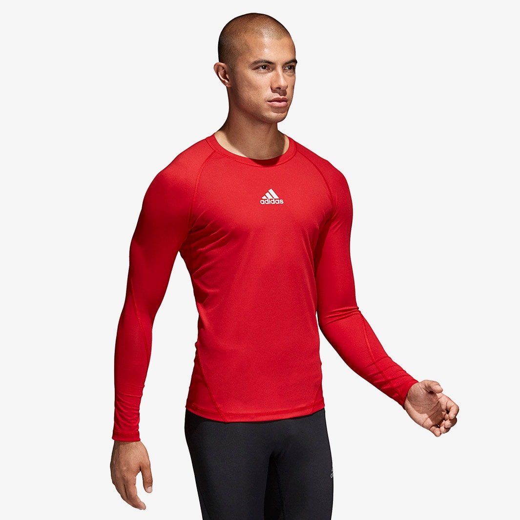 adidas Alpha Skin Sport LST - Mens Base Layer - Compression - Power Red