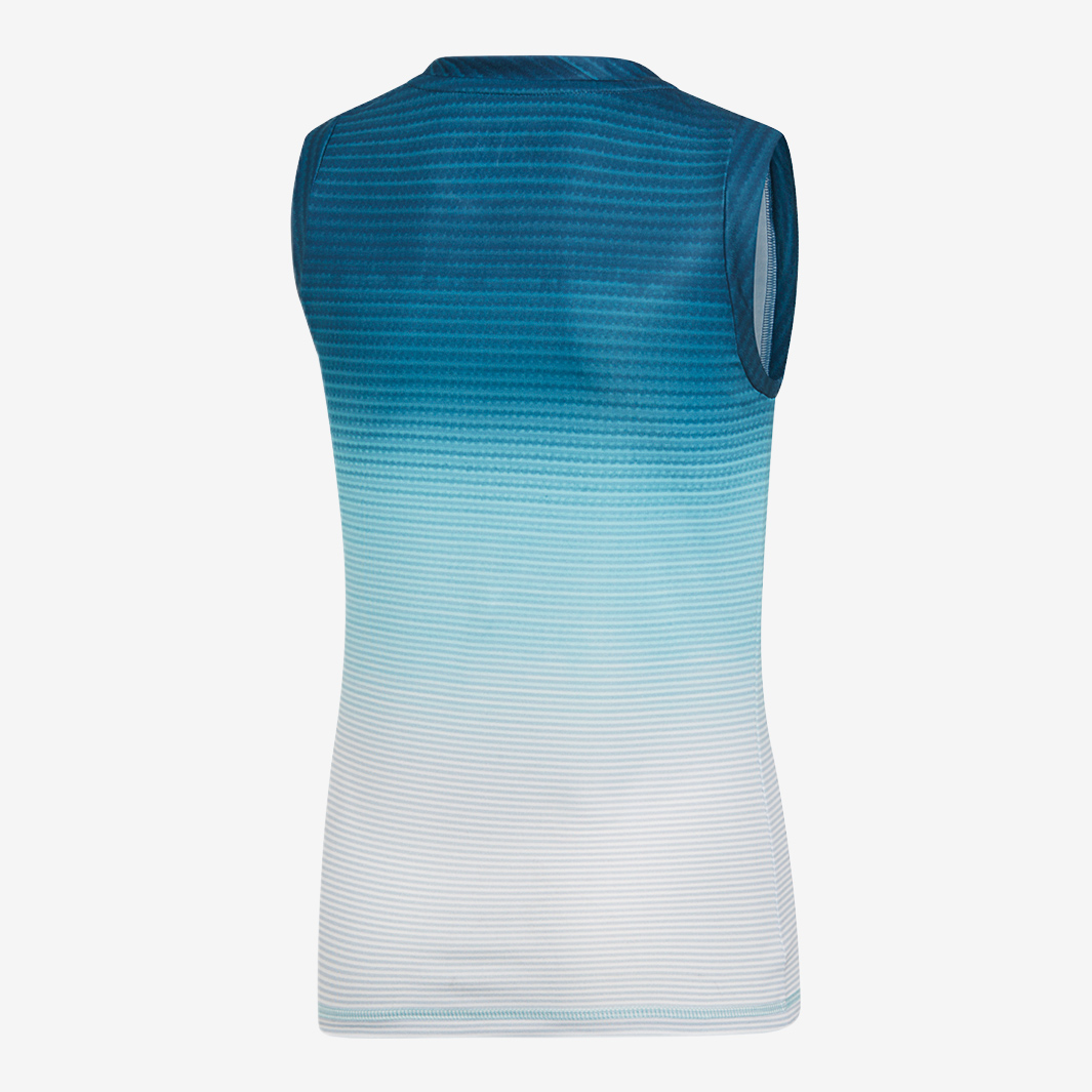 adidas Girls Parley Tank - Blue Spirit/White - Girls Clothing