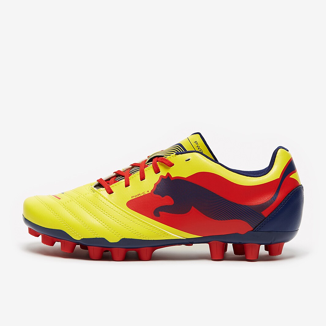 Puma PowerCat 4 AG - Yellow/Red/Black - Mens Boots - Artificial Grass