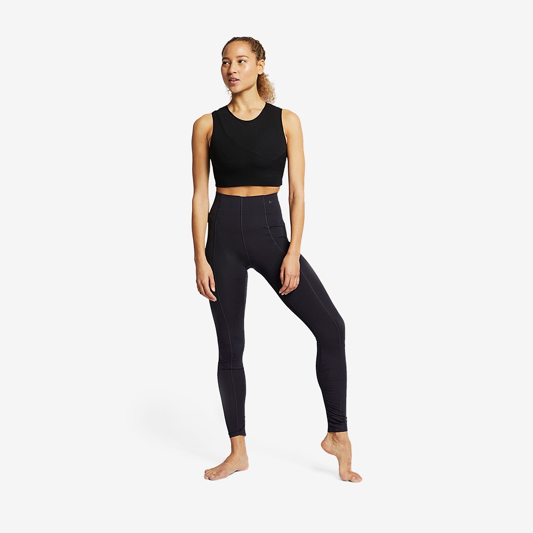 Nike Womens Pro Hypercool Crop Top - Black/Clear - Womens Clothing ...
