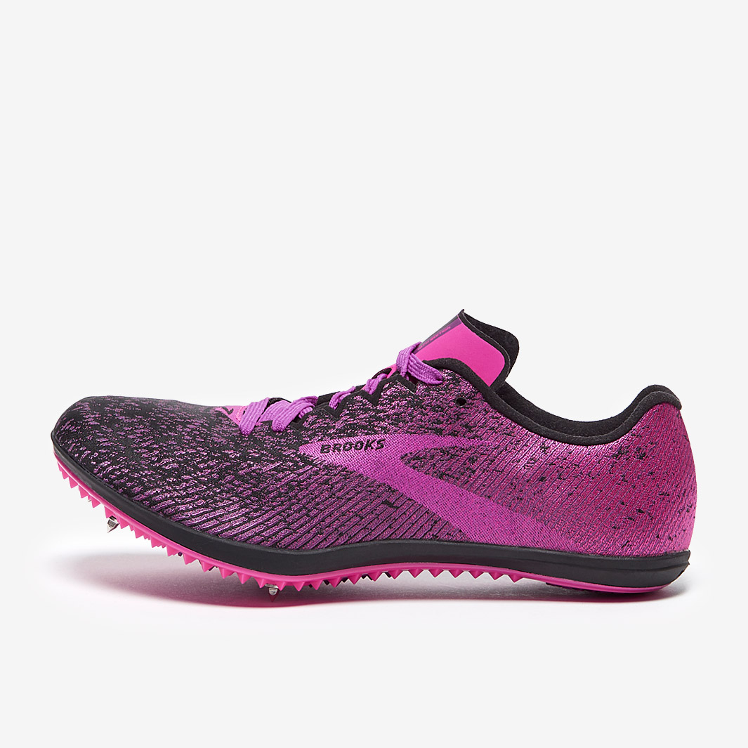 Brooks Womens Mach Spike 19 - Black/Hollyhock/Pink - Womens Shoes ...