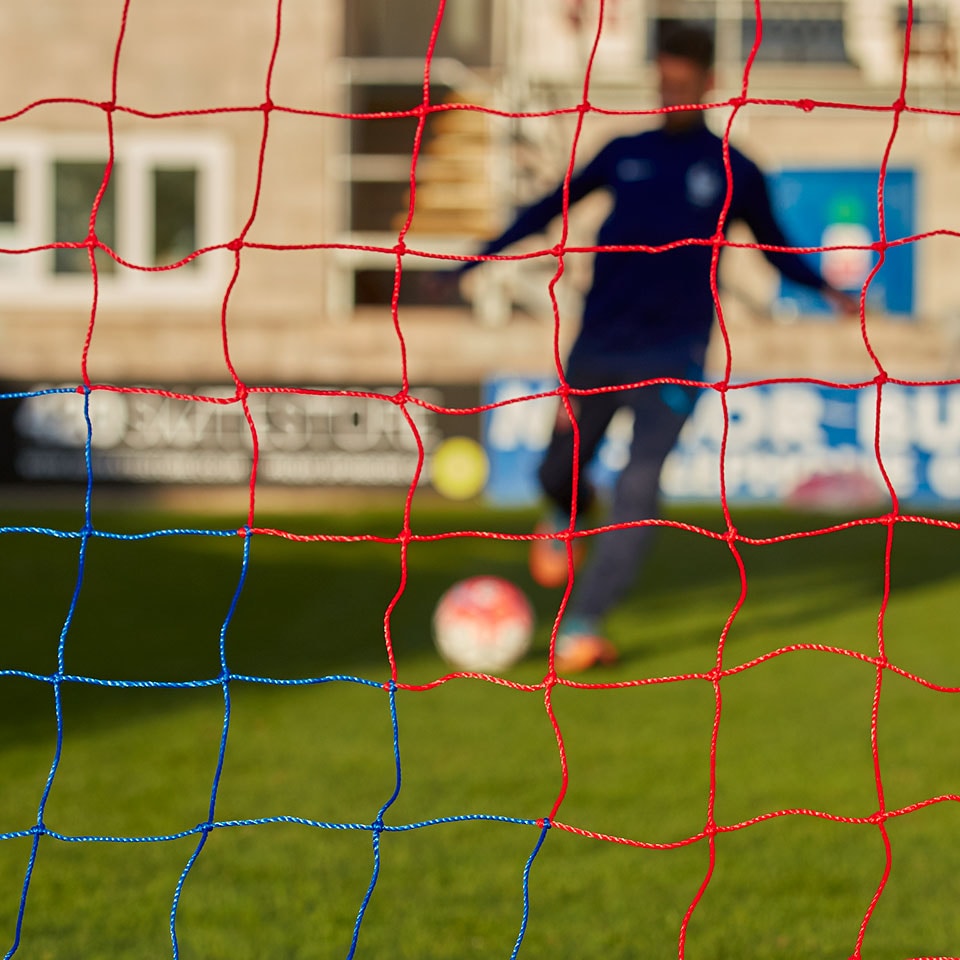Pro Direct - Diamond - Goal Nets - Striped Netting - Blue / Red