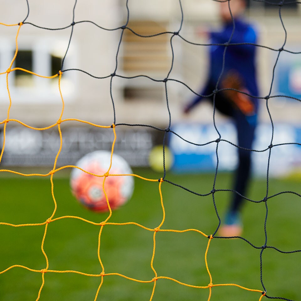 Pro Direct - Diamond - Goal Nets - Striped Netting - Orange / Black ...