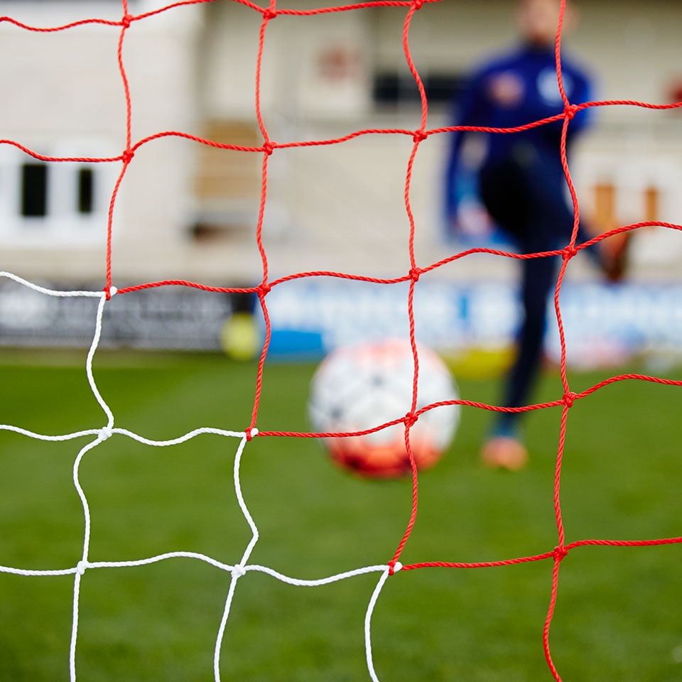 Pro Direct - Diamond - Goal Nets - Striped Netting - Red / White