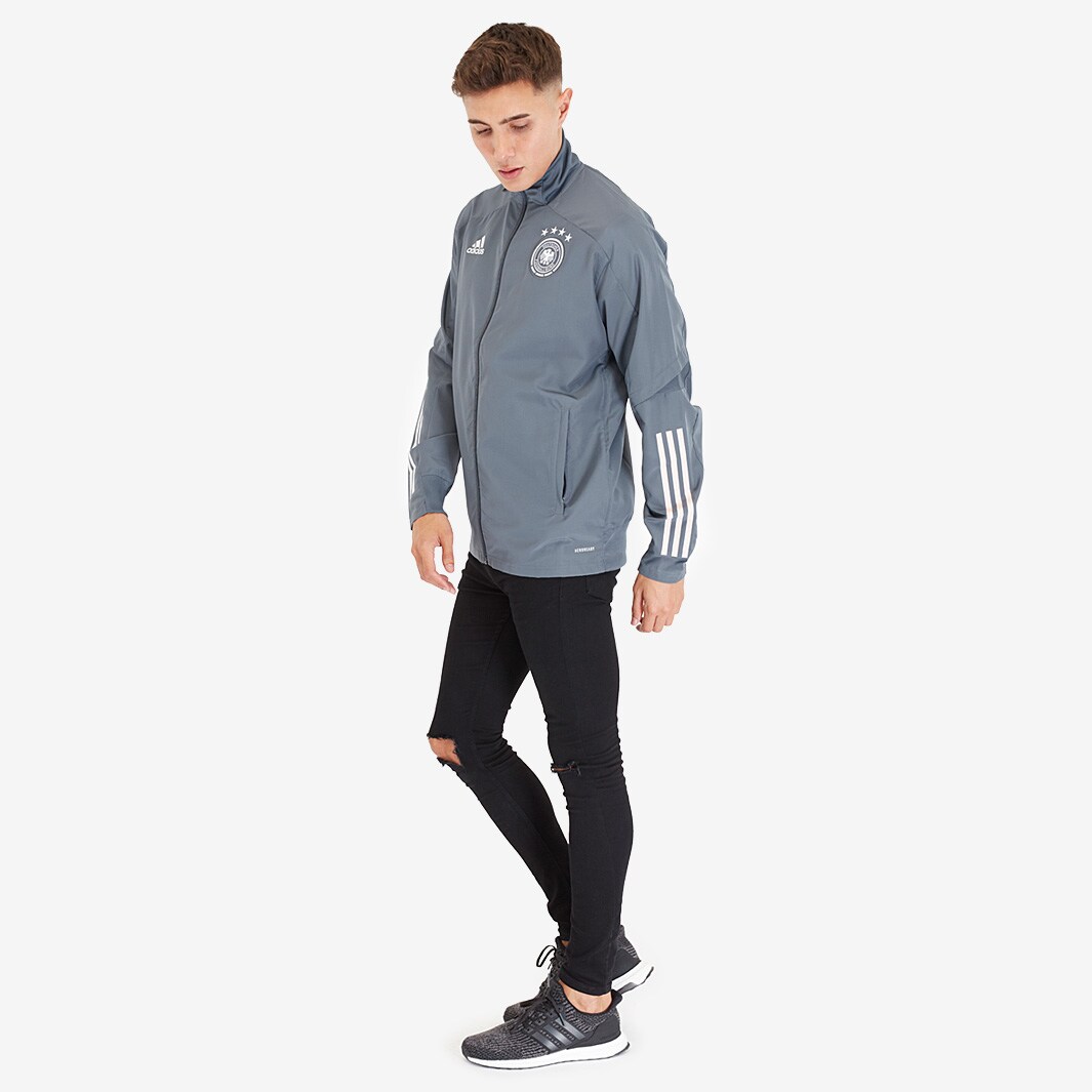 adidas Germany 2020 Pre Game Jacket - Onix - Mens Replica - Jackets