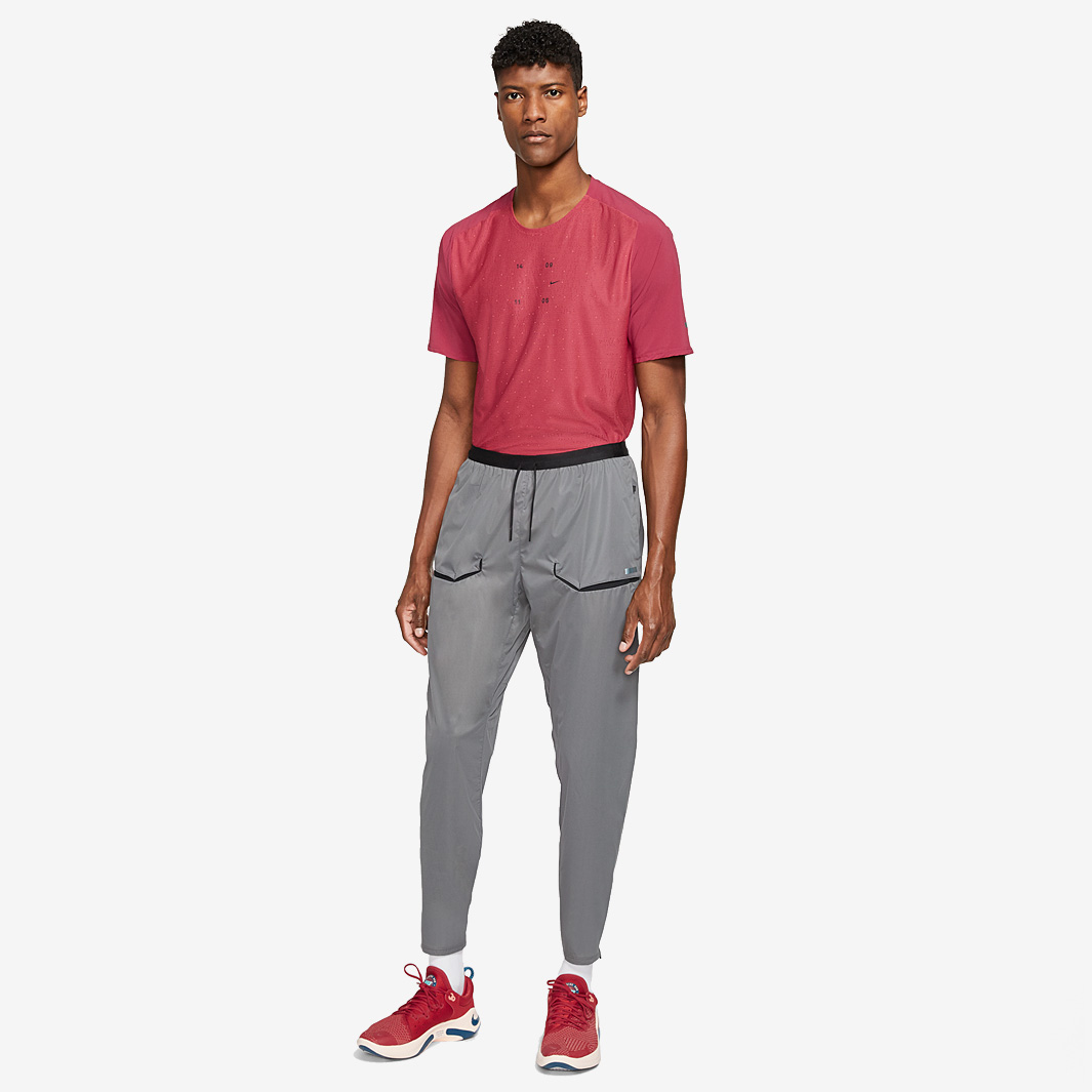 Nike Tech Pack Hybrid Short Sleeve Tee - Worn Brick/Magic Ember/Reflect ...