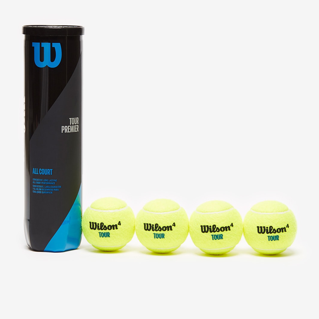 Wilson Tour Premier All Court 4 Ball Tube - Yellow - Tennis Balls