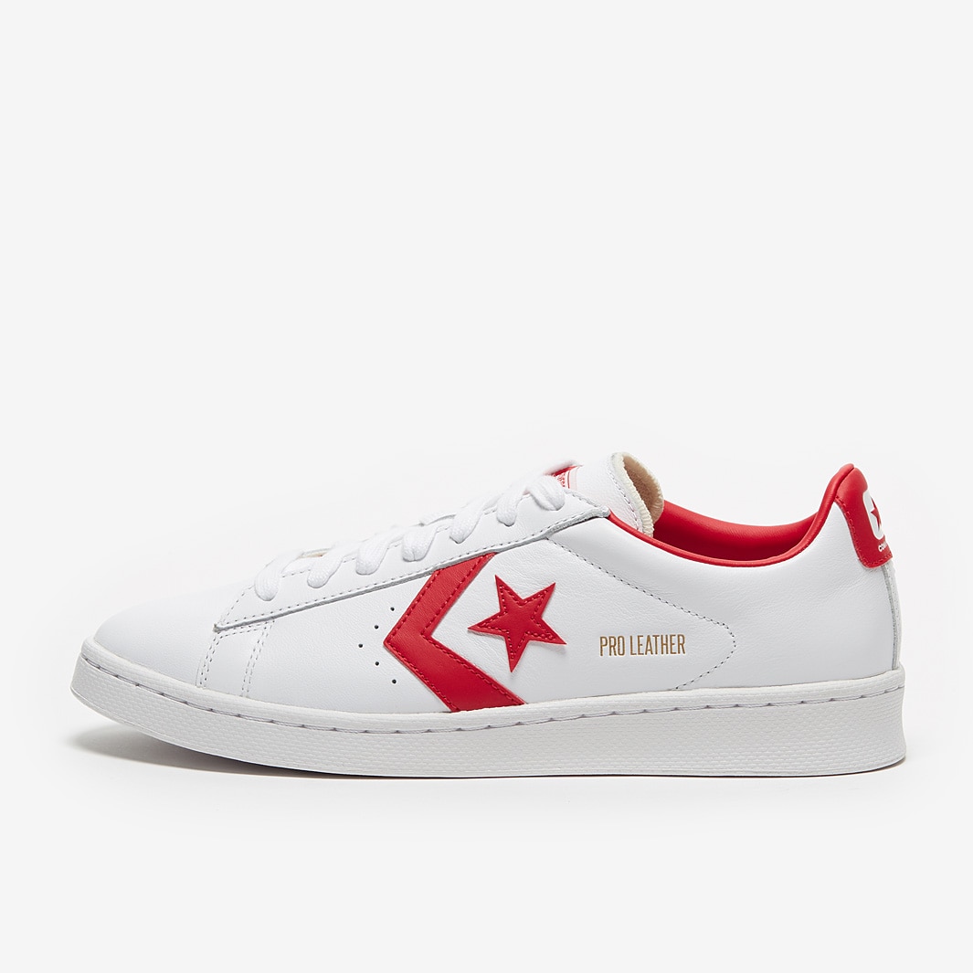 Converse Pro Leather Og - White/University Red/White - Mens Shoes