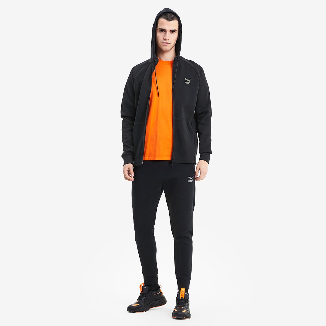 Puma Classics Tech FZ Hoodie - Black - Mens Clothing