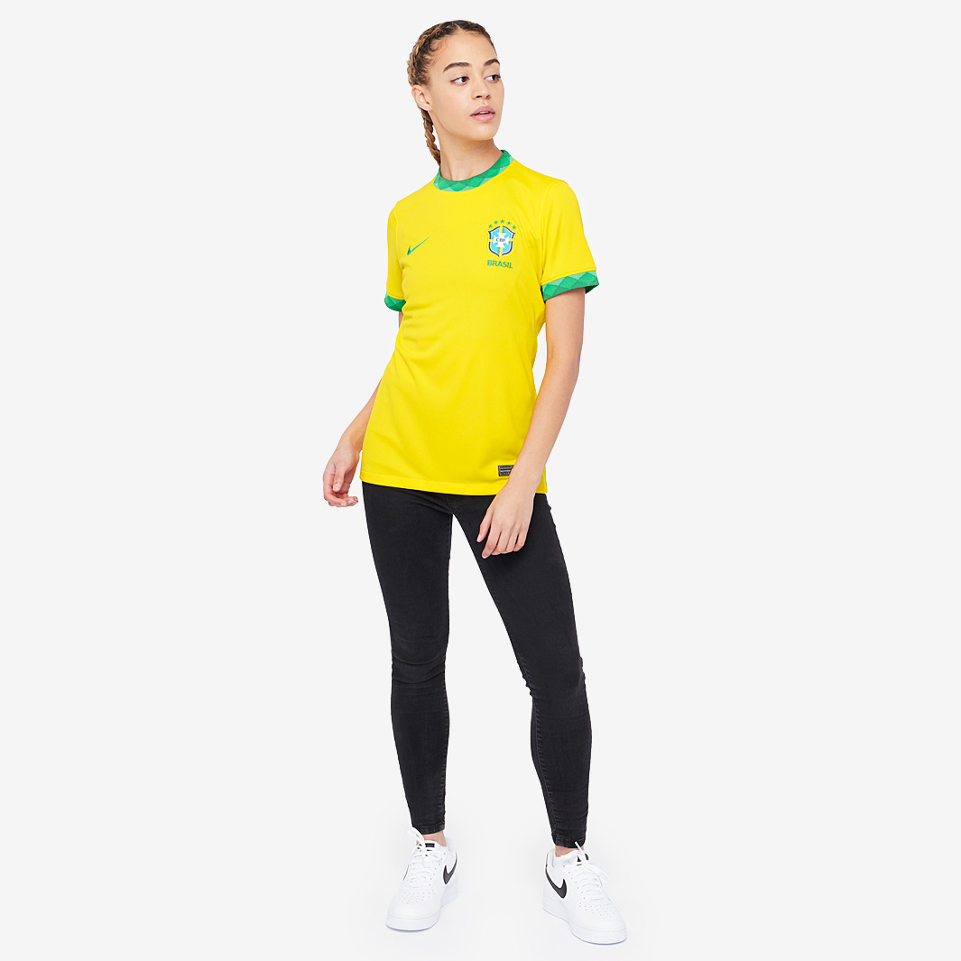 Nike Brazil 2020 Womens Home Stadium SS Shirt - Midwest Gold/Lucky ...