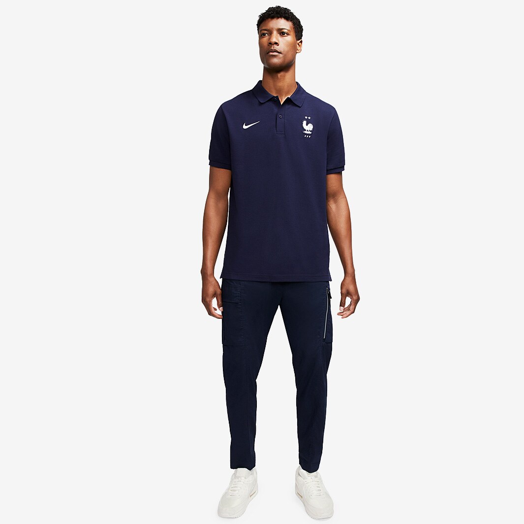 Nike France 2020 NSW Polo PQ Crew - Blackened Blue/White - Mens Replica ...