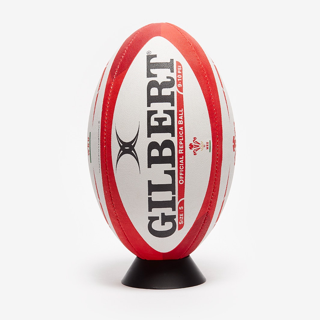 Gilbert Wales Replica Ball - White/Red - Rugby Balls