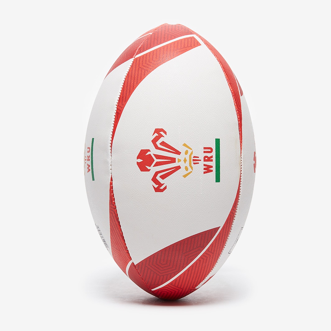 Gilbert Wales Supporters Ball - White/Red - Rugby Balls | Pro:Direct Soccer