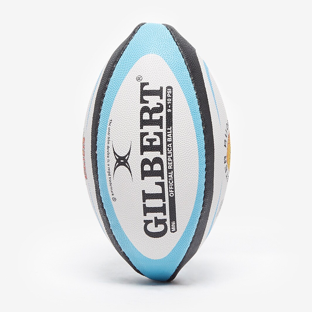 Gilbert Exeter Chiefs Mini Replica Ball - White/Blue - Rugby Balls