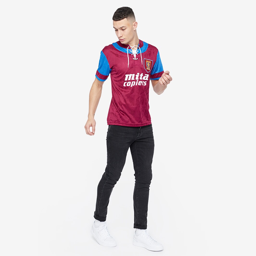 umbro claret and blue shirt