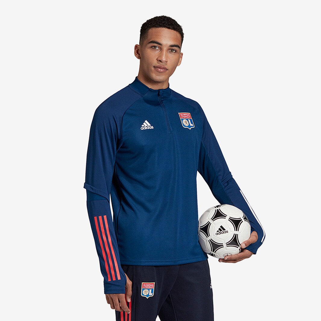 adidas Lyon 20/21 Track Top - Mystery Blue - Mens Replica - Tops