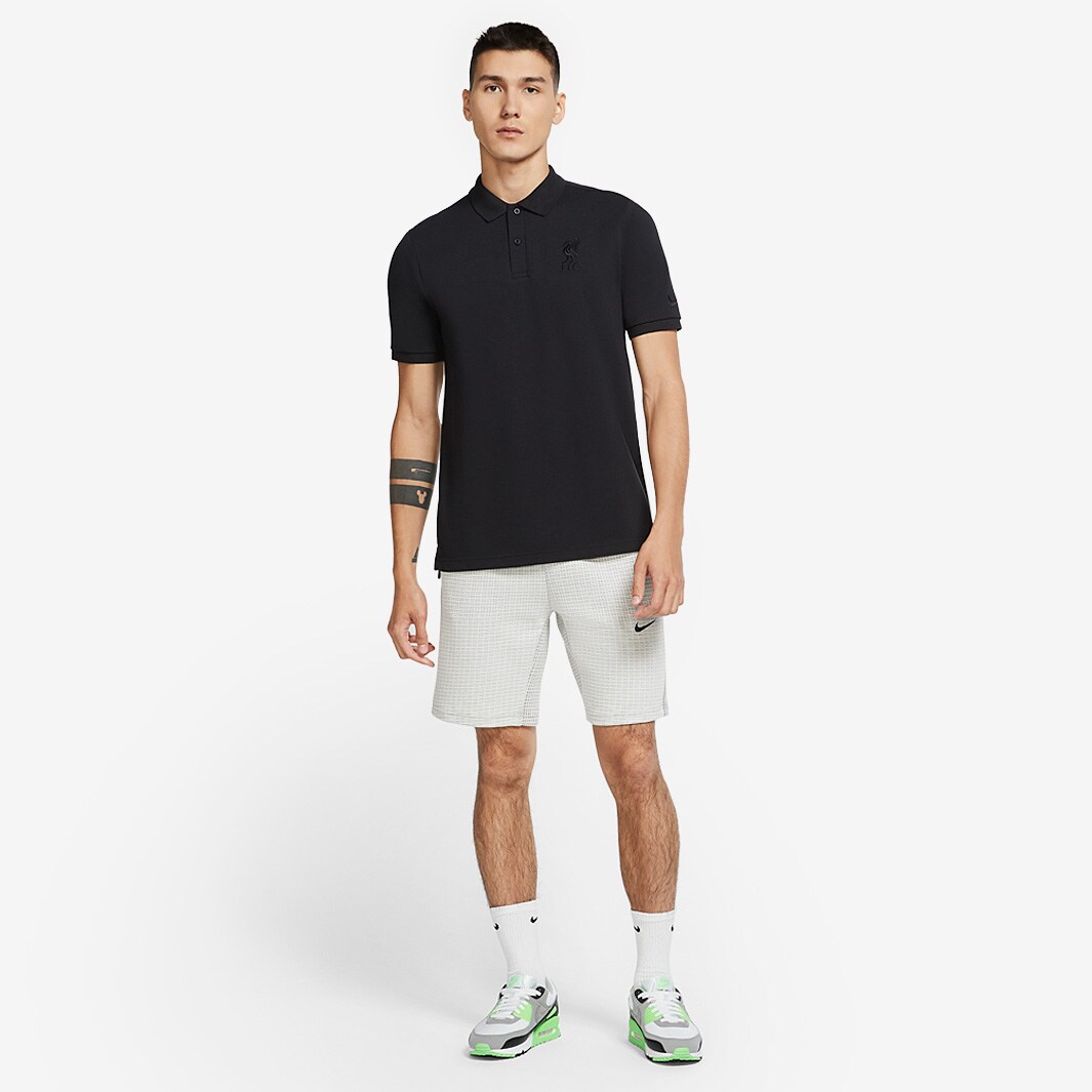 Nike Liverpool 20/21 NSW Polo Shirt - Black - Mens Replica - Tops