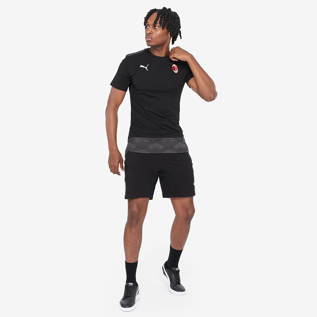 Puma AC Milan 20/21 Casuals Tee - Puma Black/Puma White - Mens Replica ...
