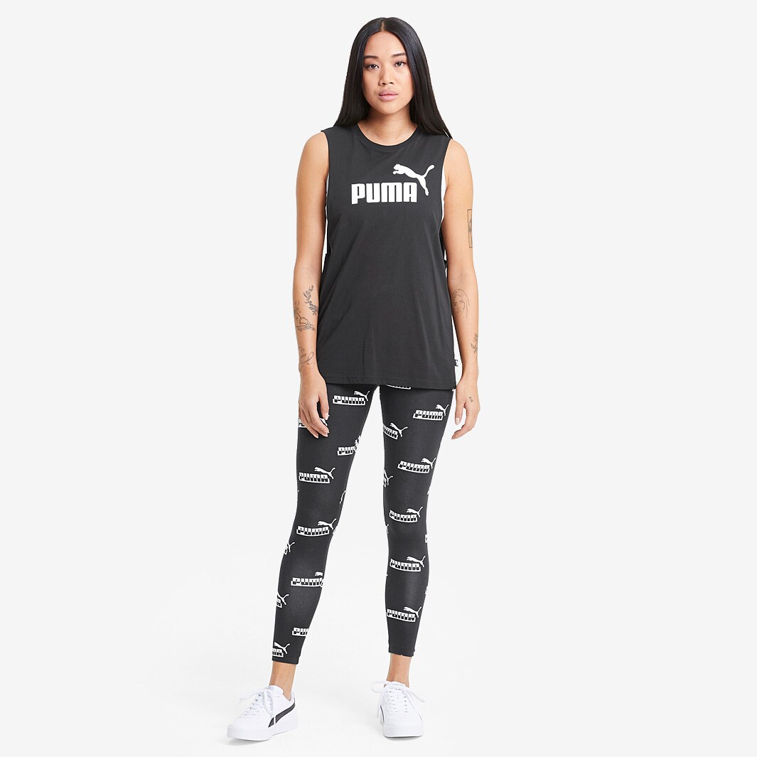 Puma Womens Amplified Aop Leggings Puma Black Bottoms Womens