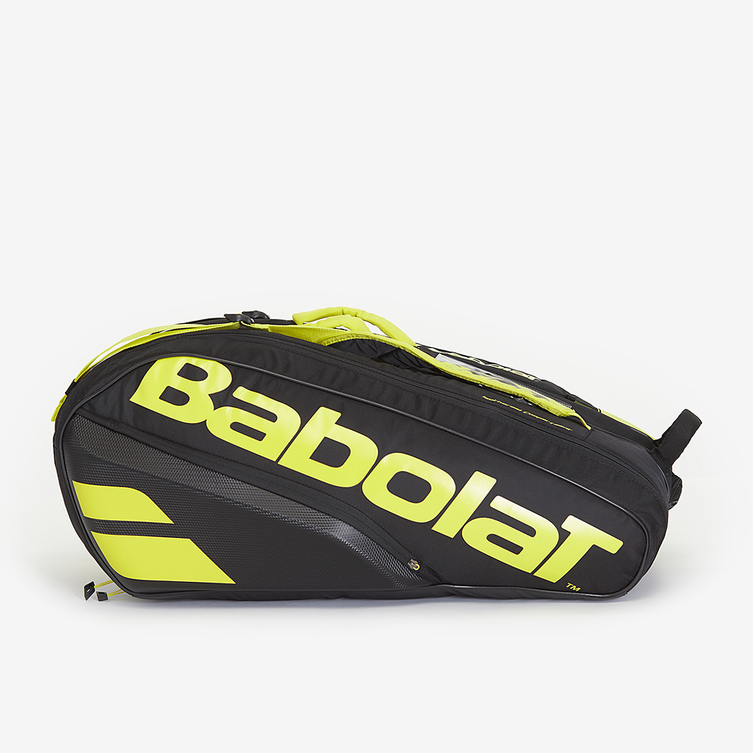 Babolat Pure Aero 12 Racket Bag - Black/Yellow - Bags & Luggage | Pro ...