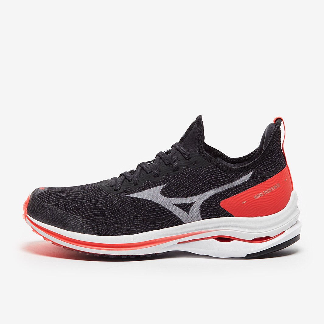 Mizuno Wave Rider Neo - Black /White/Ignition Red - Mens Shoes