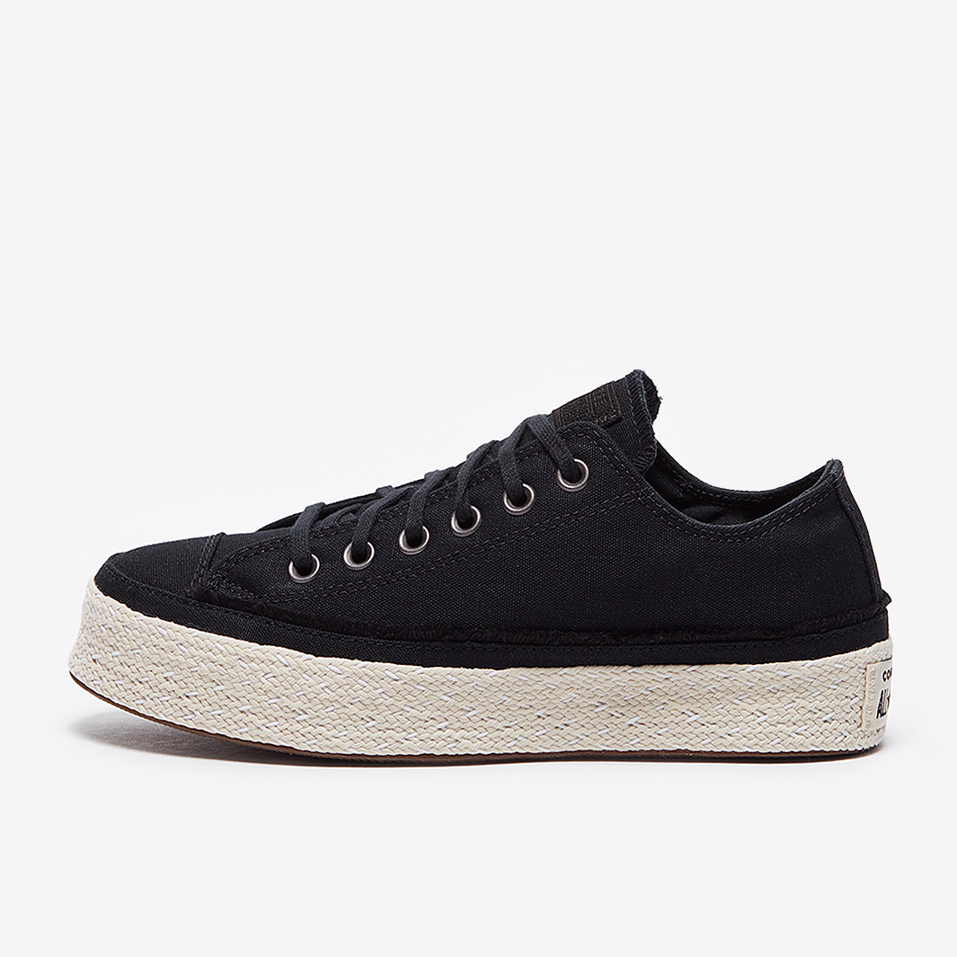 Converse Womens Chuck Taylor All Star Espadrille - Black/White/Natural ...
