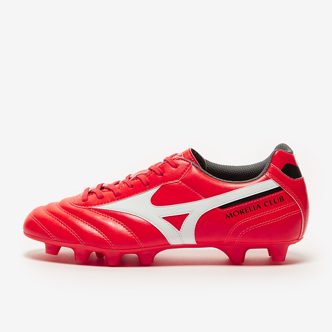 Mizuno Morelia II Club FG - Ignition Red/White/Black - Firm Ground ...