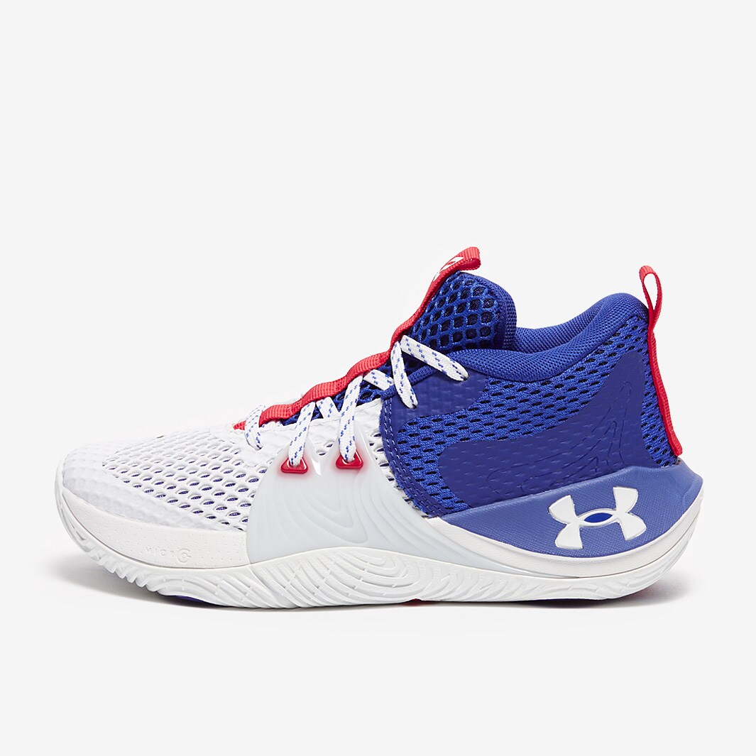 Under Armour Embiid 1 Older Kids (GS) - White/Royal/White - Boys Shoes