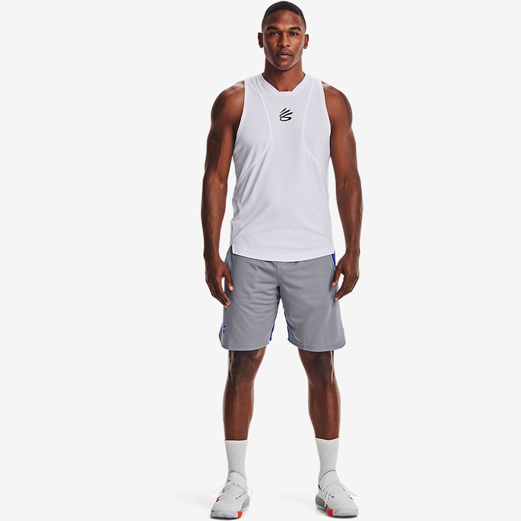 Under Armour Curry Splash Short - Steel/Royal - Mens Clothing