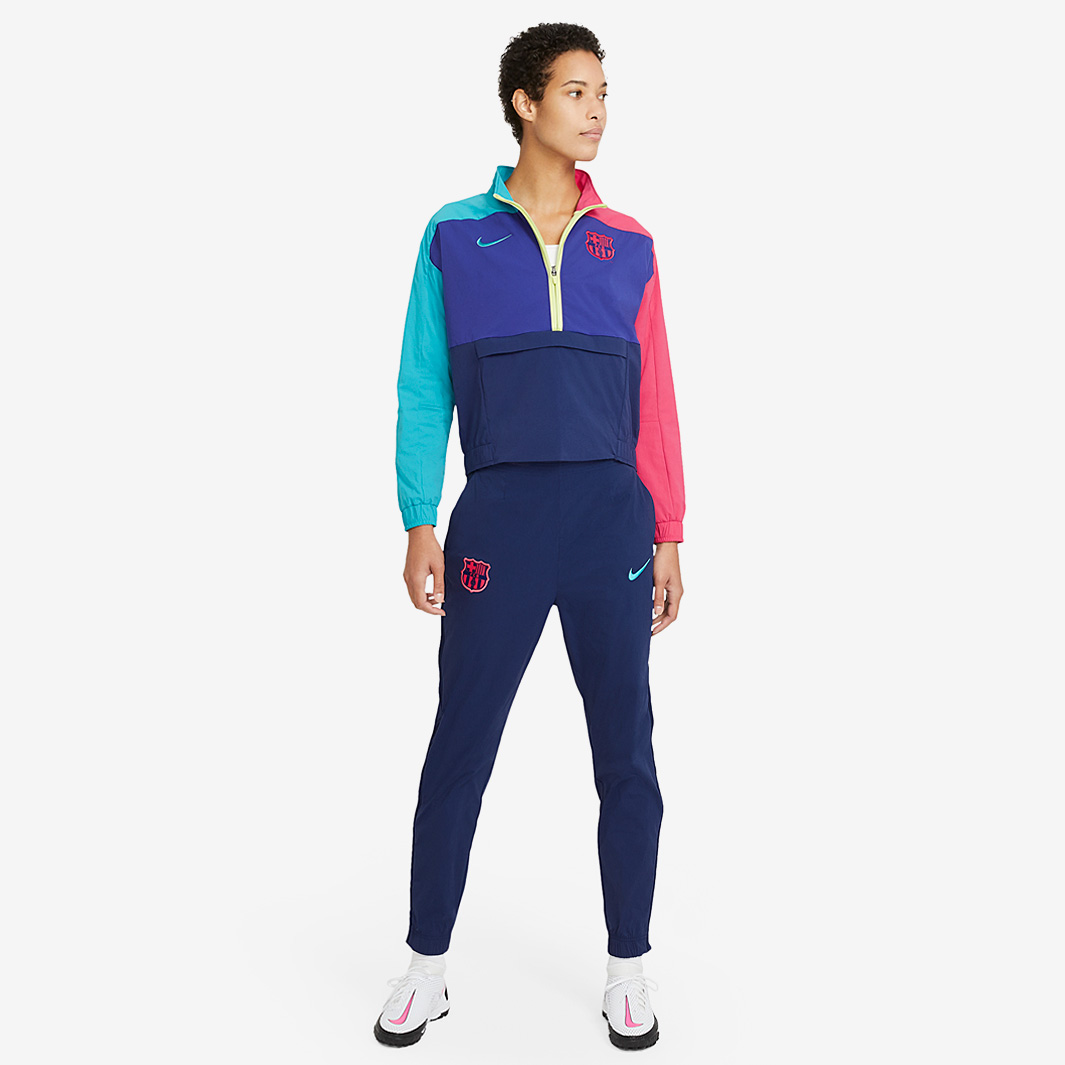 Nike Womens FC Barcelona 20/21 QZ Midlayer - Deep Royal Blue/Oracle ...