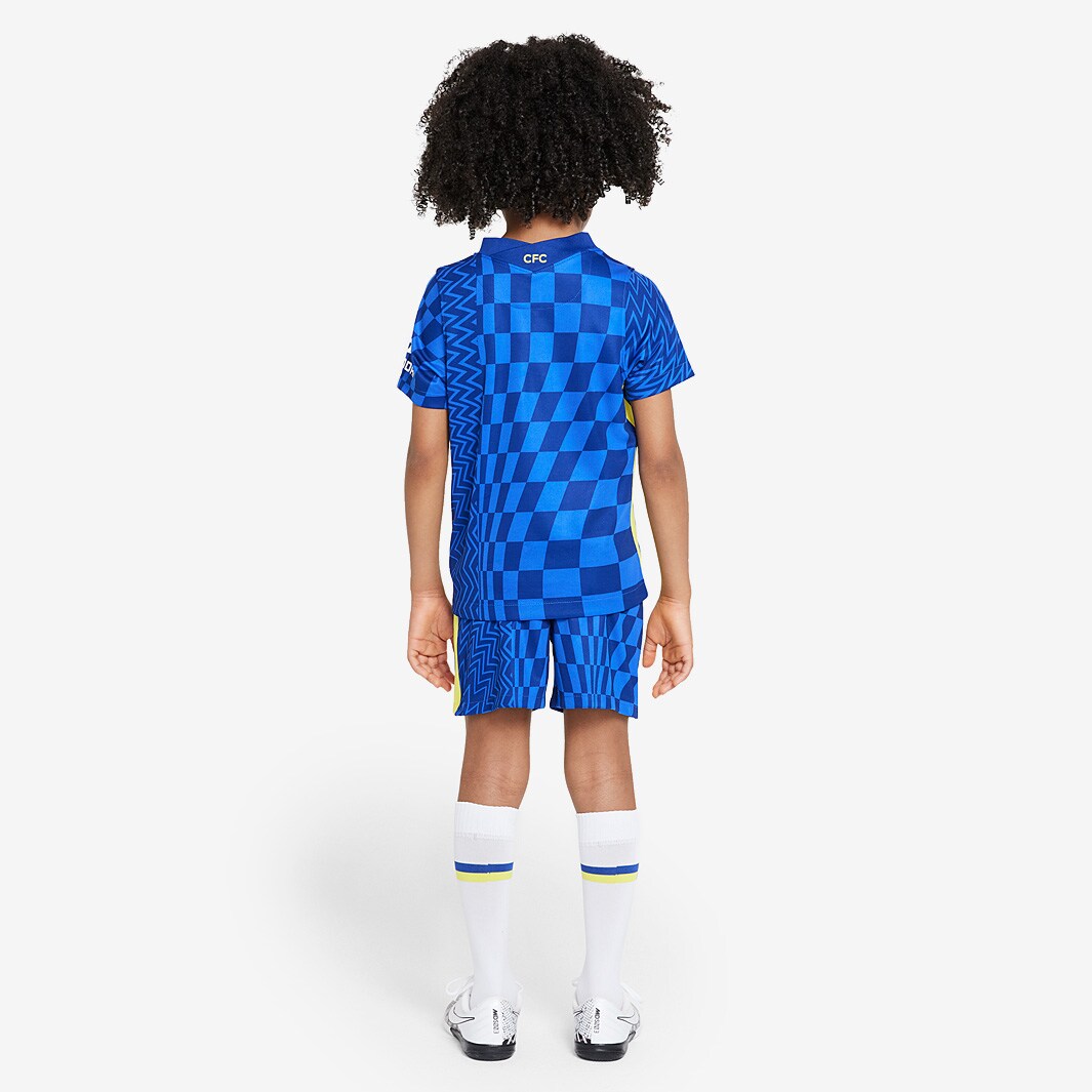 Nike Chelsea 21/22 Little Kids Home Kit - Lyon Blue/Opti Yellow - Boys ...