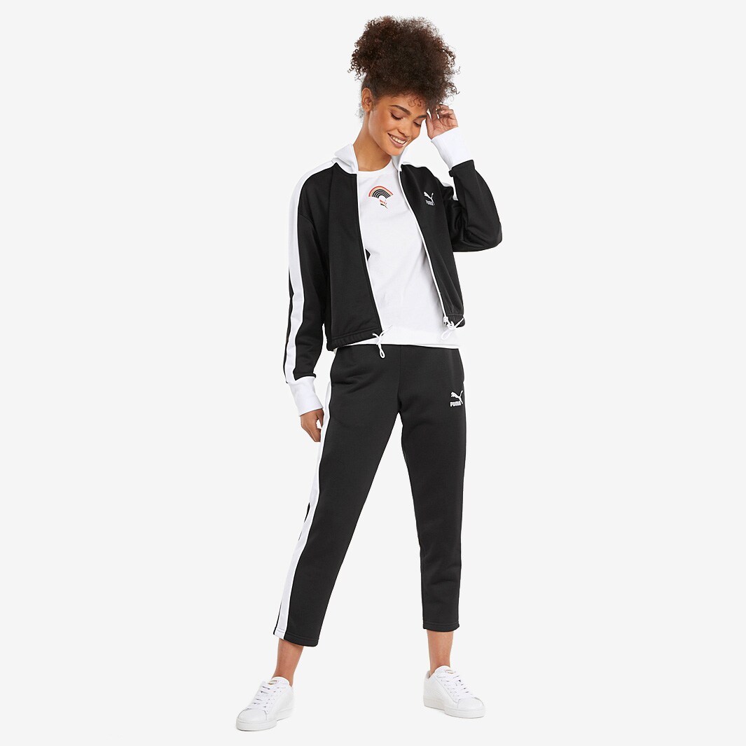 Puma Womens Iconic T7 Crop Jacket PT - Puma Black - Tops - Womens ...