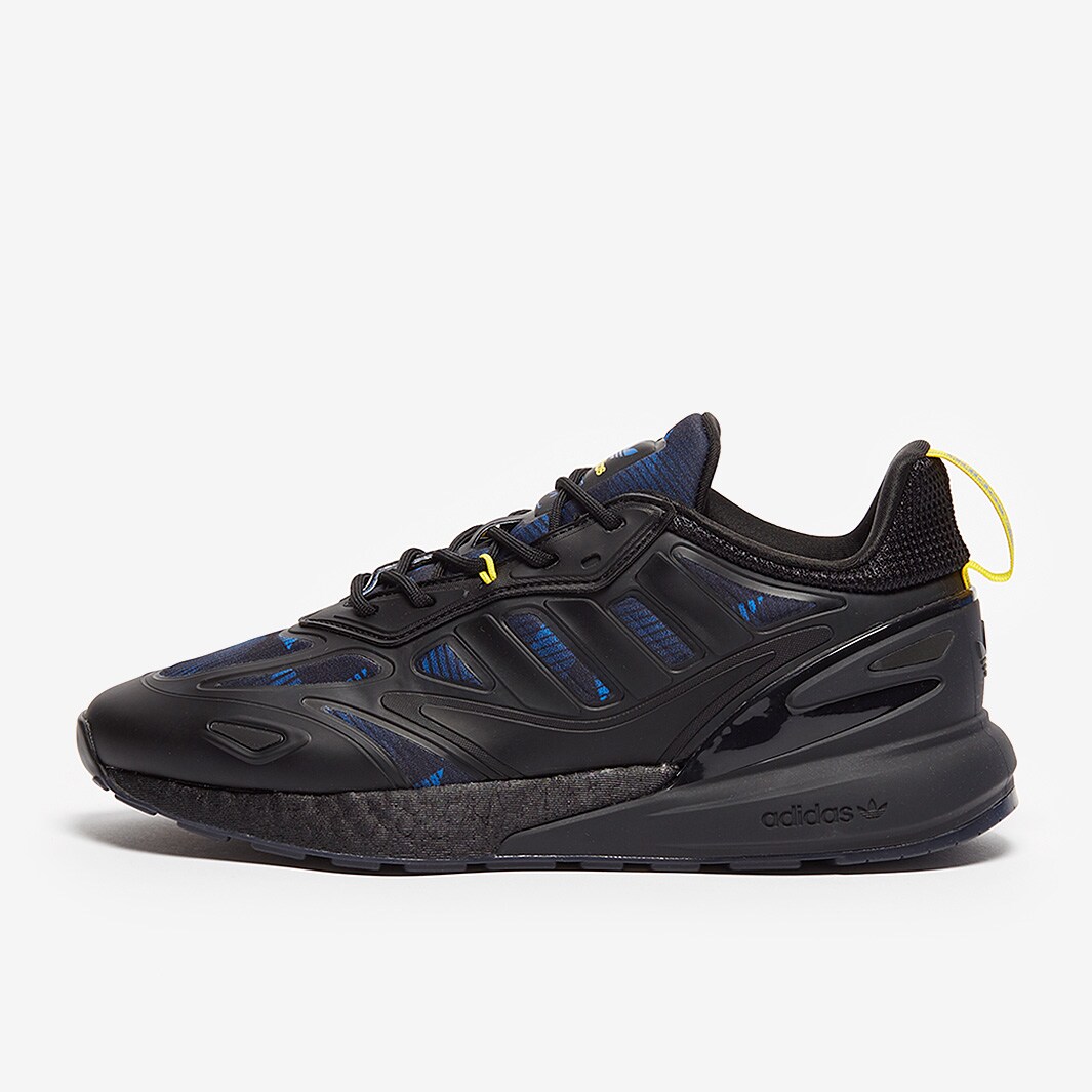 adidas Originals ZX 2K Boost 2.0 - Core Black/Glory Blue/Yellow ...