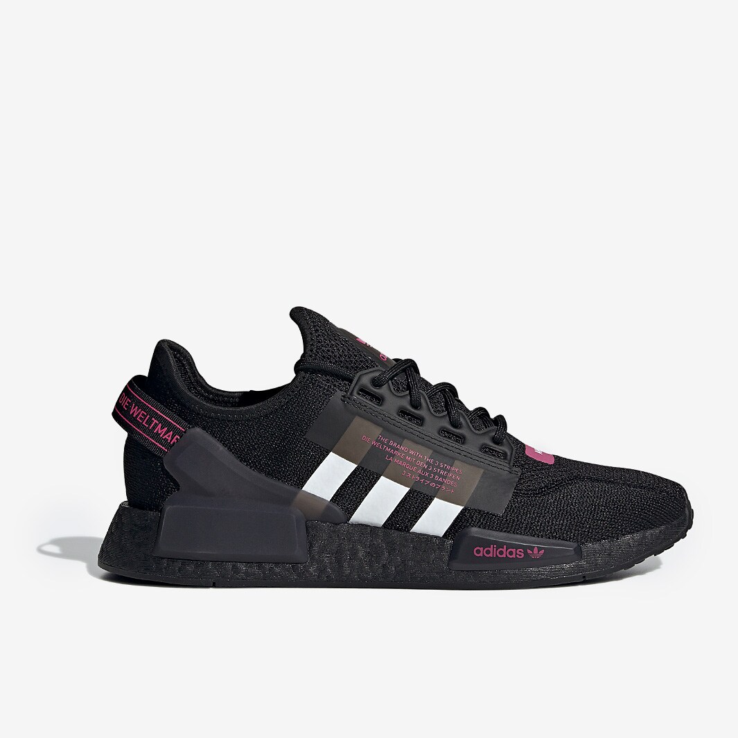 adidas Originals NMD_R1.V2 - Core Black/Shock Pink/White - Trainers ...