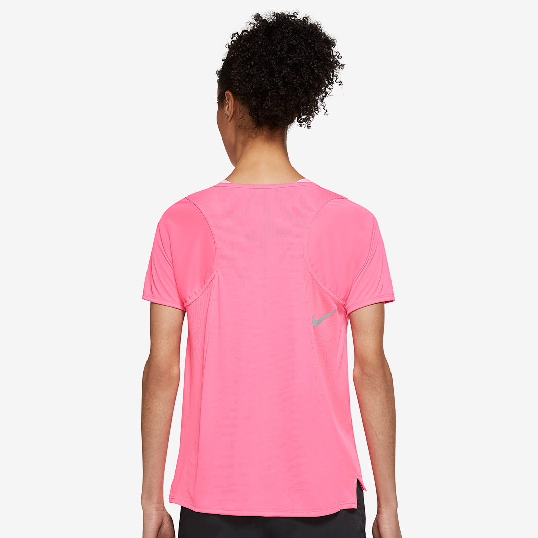 Nike Womens Dri-FIT Race T-Shirt - Hyper Pink/Reflective Silv - Womens ...