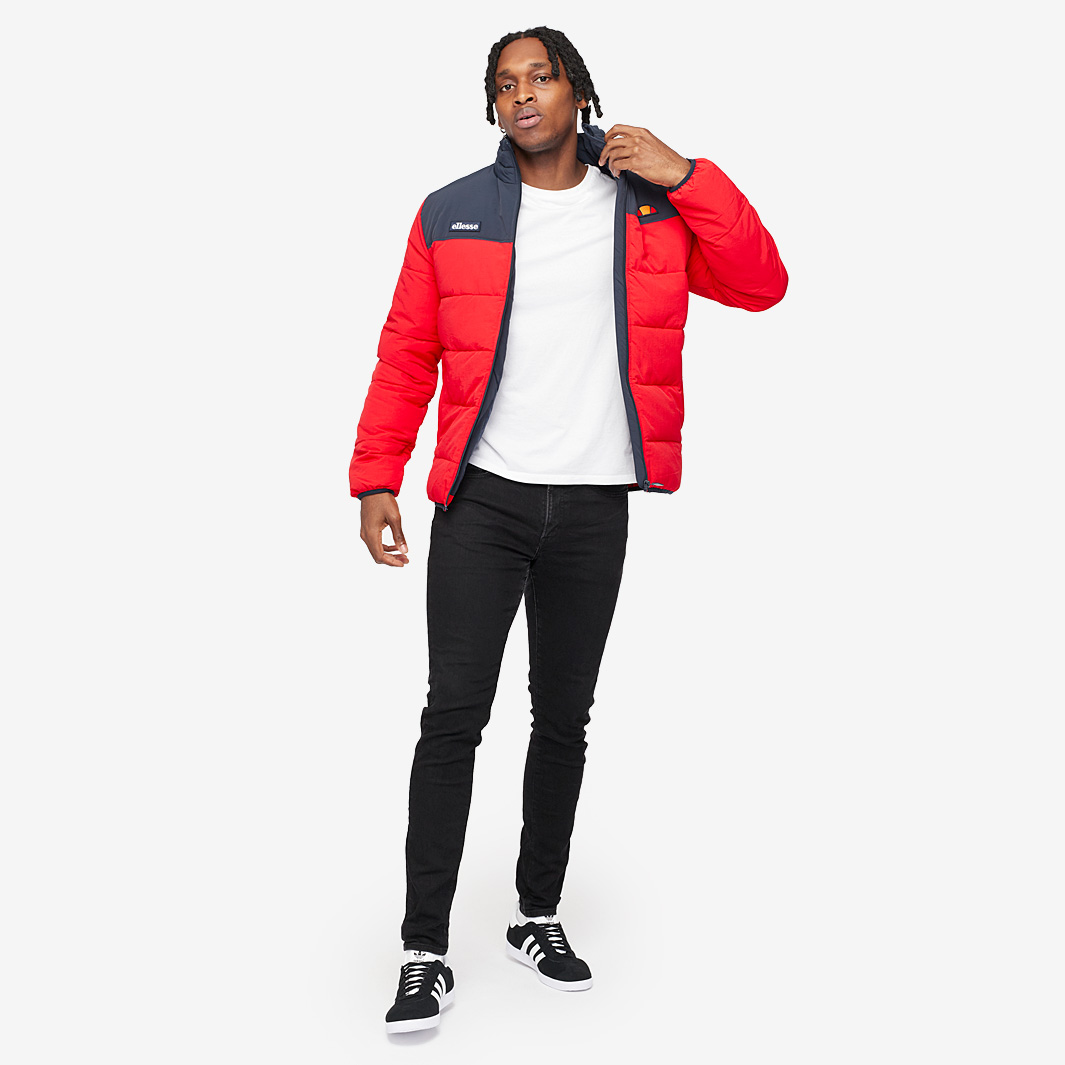Ellesse Nebula Padded Jacket - Red - Tops - Mens Clothing