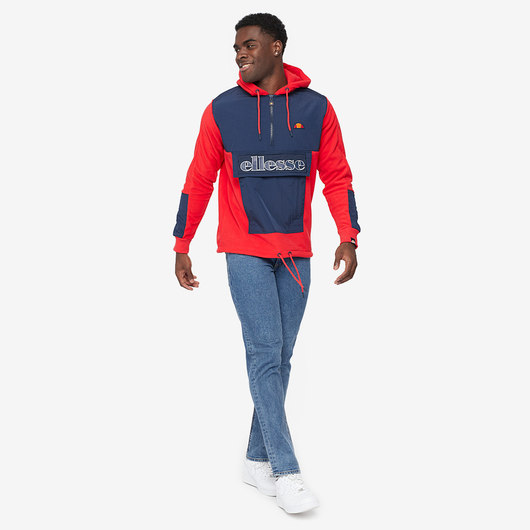 Ellesse Legno Half-Zip Jacket - Red - Tops - Mens Clothing