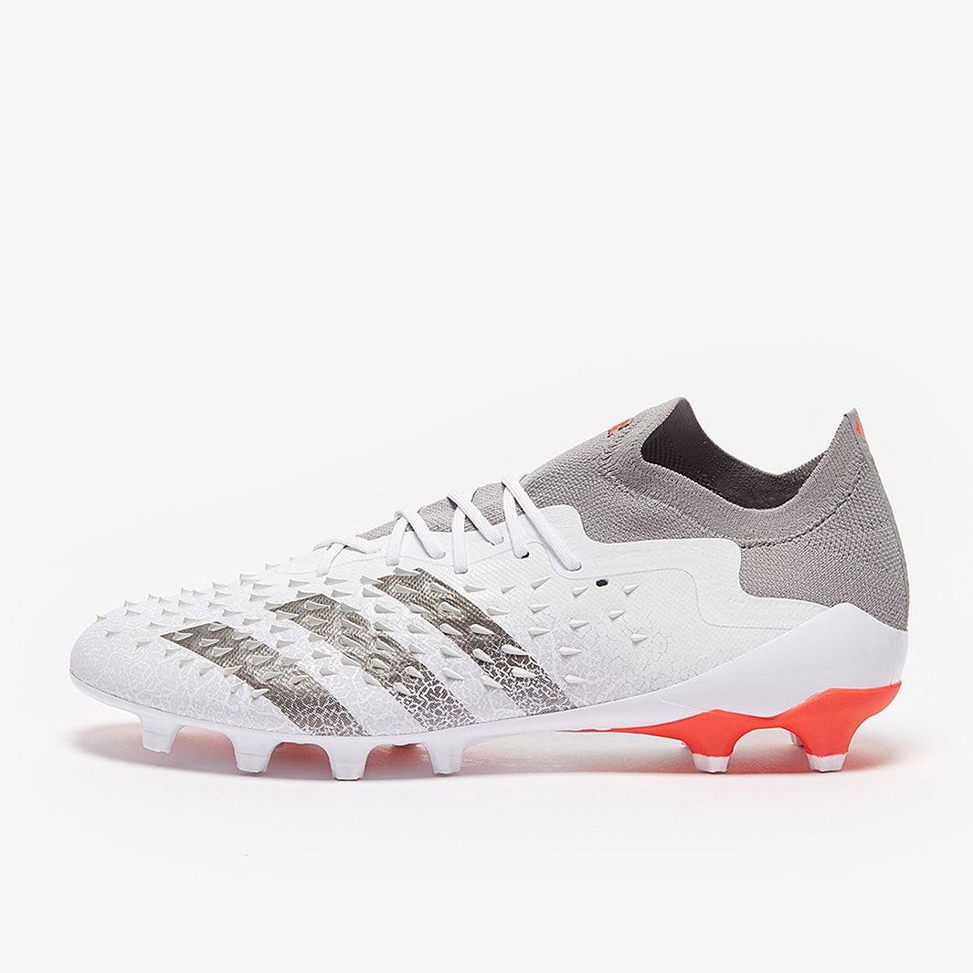 adidas Predator Freak .1 Low AG - White/Iron Metallic/Solar Red - Mens ...